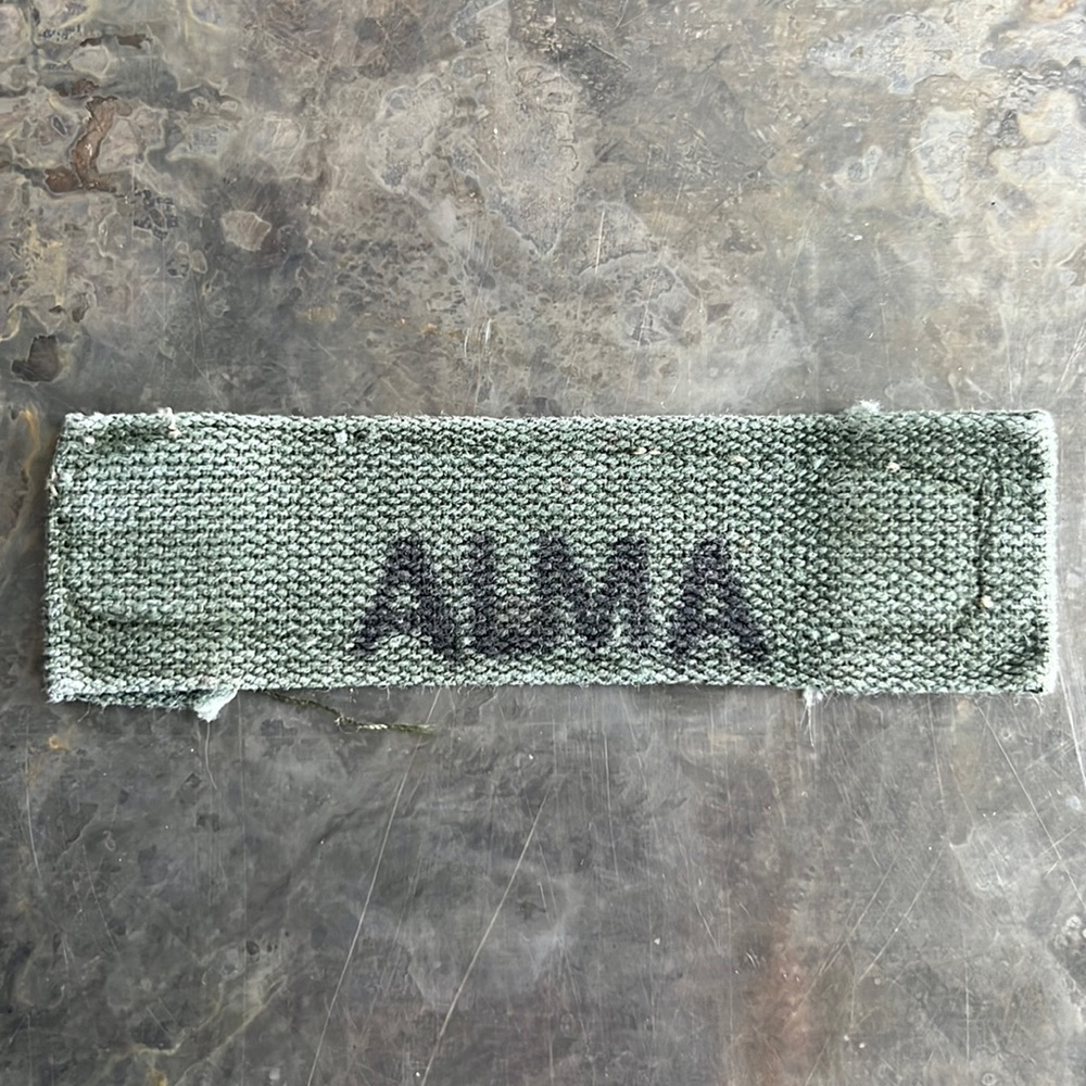 Alma Vintage ‘Army Green’ Military Name Tape Patch - Gem